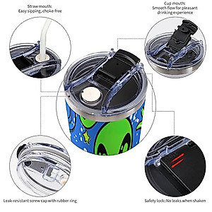 Niapessel Leak Proof Tumbler, Insulated Water Bottles with Straw, Alien Space Insulated Cup with Handle 40 Oz Stainless Steel Flask for School, Travel, Car, Sports, Work