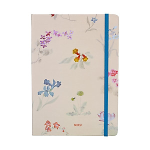 SIIXU Colorful Undated Daily Planner, Weekly & Monthly, Flower Theme Daily Organizer Journal Notebook, A5, 5.8"x8.5", 128 Pages