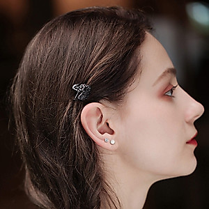 LOYALLOOK 12Pairs Stainless Steel Stud Earrings for Women Men Heart Star Moon CZ Cute Tiny Cartilage Minimalist Geometric Stud Earrings Hypoallergenic Stud Earrings Set for Multiple Piercing