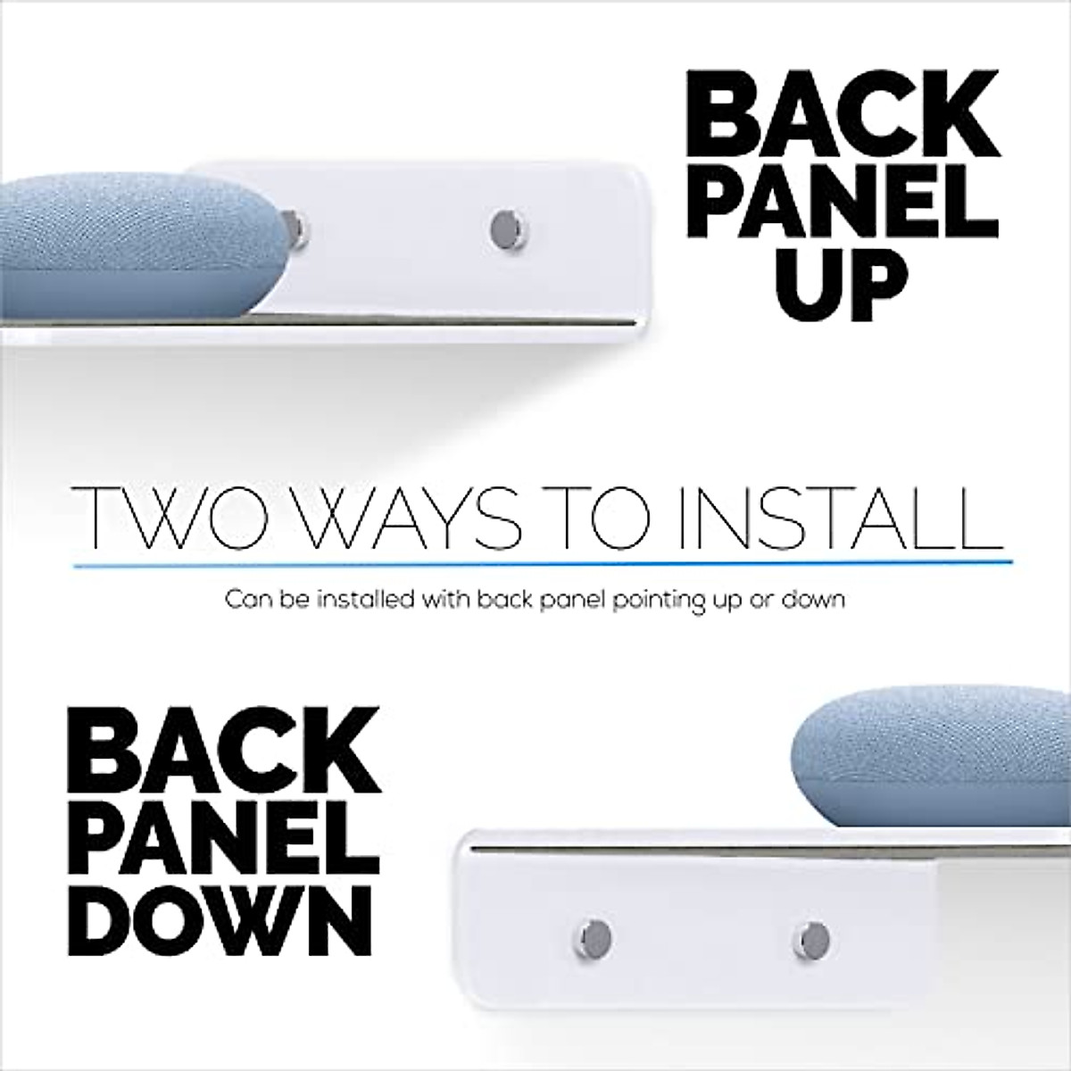 BRAINWAVZ 2-Pack 8” Corner Floating Shelf for Speakers, Books, Decor, Plants, Cameras, Photos, Kitchen, Bathroom, Routers & More Universal Small Holder Acrylic Wall Shelves (White)