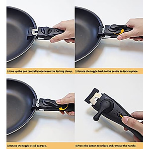 Xeeyaya 7 Pieces Nonstick Pot and Pan set with Removable Handle,Detachable Kitchen cookware sets,Stackable Pots And Pans Set Dishwasher safe for Induction Gas RVs Camping