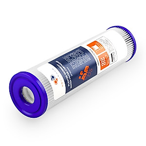 Aquaboon 20 Micron Pleated Sediment Filter Cartridge 10" x 2.5" Whole House Water Filter Replacement Compatible with WFPFC3002, WHKF-WHPL, 6-Pack