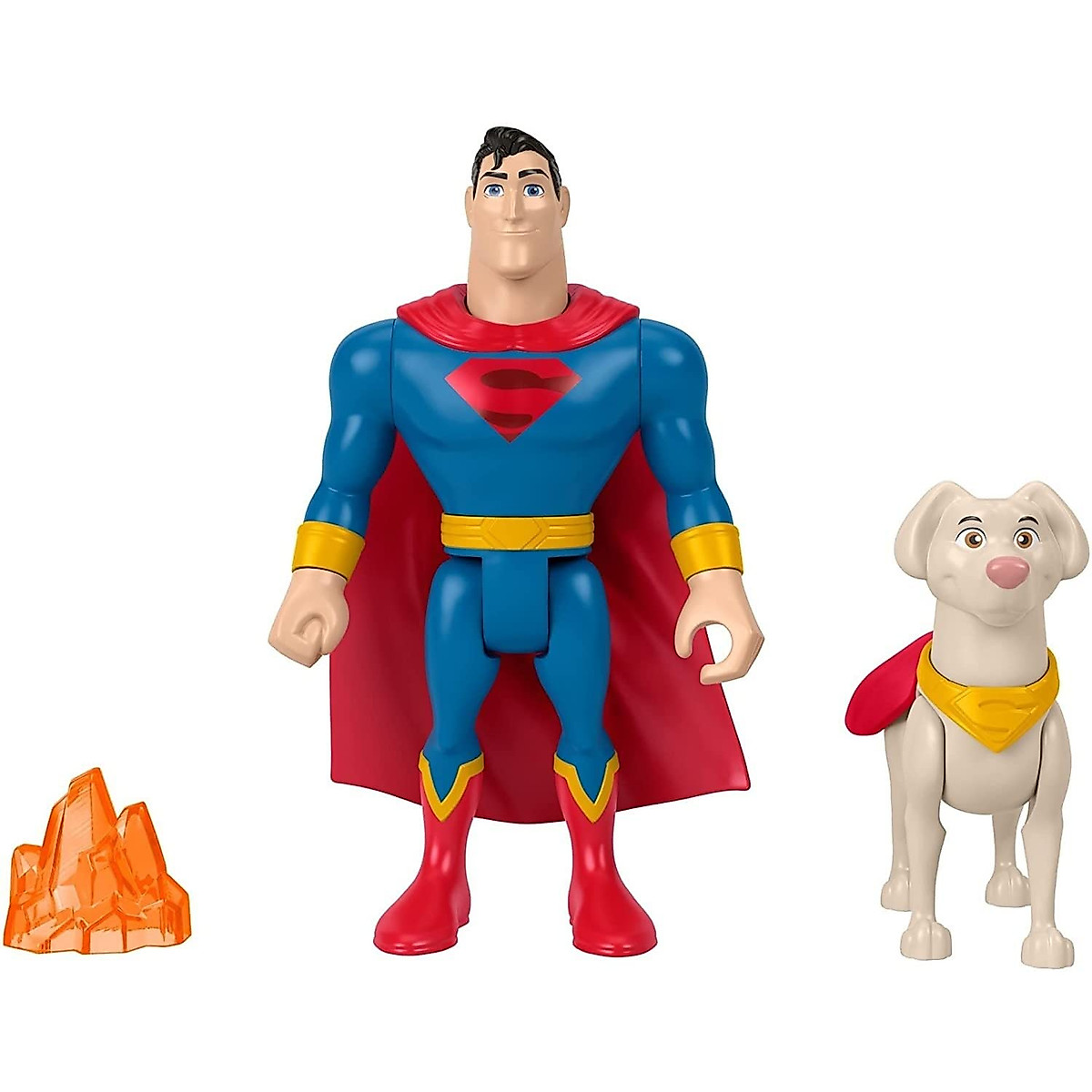 Fisher-Price DC League of Super-Pets Superman & Krypto, Set of 2 poseable Figures with Accessory for Preschool Kids Ages 3 Years and up