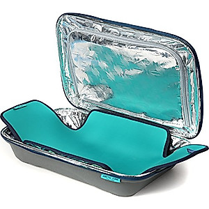 Arctic Zone Deluxe Hot/Cold Insulated Casserole and Food Carrier, Teal