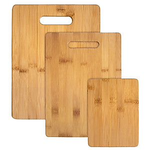 Totally Bamboo 3-Piece Bamboo Wood Cutting Board Set, 3 Assorted Sizes