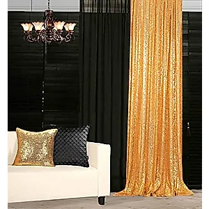 Sequin Curtains 2 Panels 2FTx8FT Gold Glitter Backdrop Gold Sequin Photo Backdrop Wedding Pics Backdrop Y1121