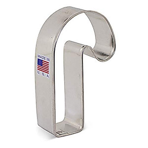 Candy Cane Cookie Cutter, 3.5" Made in USA by Ann Clark