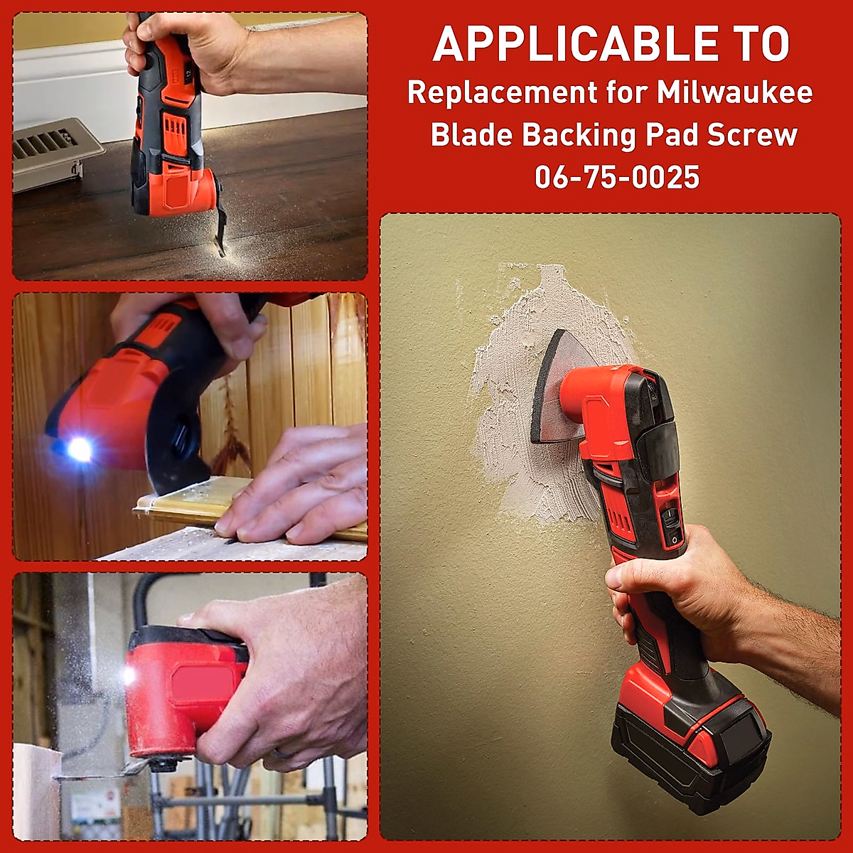 06-75-0025 Blade Backing Pad Screw for Milwaukee 2626-20 M18 Multi-Tool