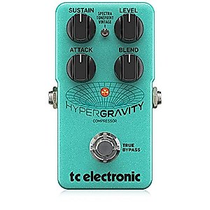 TC Electronic HYPERGRAVITY COMPRESSOR Exceptional Multiband Compression Pedal with Vintage Compressor Mode and Built-In TonePrints*