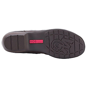 Ros Hommerson Women's ESME Round toe Supportive Ankle Boot Brown Leather 6 US Wide (D)