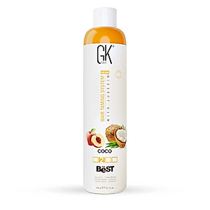 GK HAIR Global Keratin The Best COCO (10.1 Fl Oz/300ml) Smoothing Keratin Hair Treatment - Professional Brazilian Complex Blowout Straightening For Silky Smooth & Frizz Free Hair