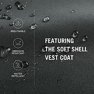 BALEAF Women's Lightweight Vest Softshell Sleeveless Jacket Windproof Stand Collar with Zipper Pockets Running Hiking Golf Gray M