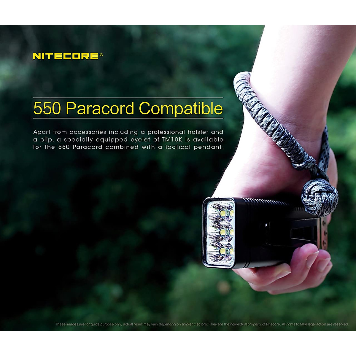 NITECORE TM10K TM10K Tiny Monster 10,000 Lumen Burst Rechargeable Flashlight, Black