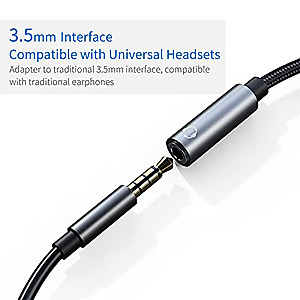 USB c to 3.5mm Headphone and Charger Adapter,2-in-1 USB C PD 3.0 Charging Port to Aux Audio Jack and Fast Charging Dongle Cable Cord Compatible with Samsung Galaxy S22 S21 S20, Google Pixel 4 3 XL