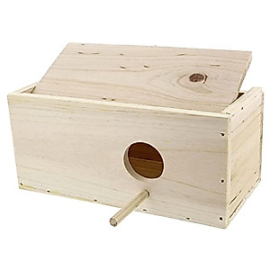 Rural365 Bird Nesting Boxes for Cages - Small 7.9 x 3.9 x 3.6in Wooden Bird House Breeder Bird Box Fit Swallow and Finch