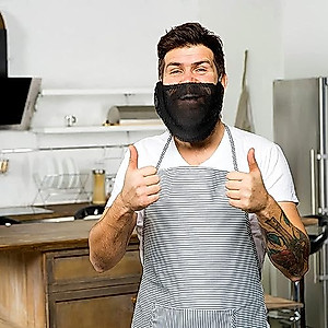 ABC Black Beard Covers for Men 18", 100 Pack of Polypropylene Beard Cover Protector, Beard Guard, Blue Net Protector, Reusable Beard Nets for Men Food Service, Kitchen Beard Hair Net