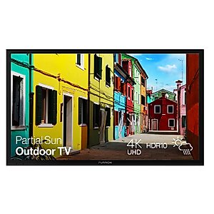 Furrion Aurora 55-inch Partial Sun Outdoor TV (2021 Model)- Weatherproof, 4K UHD HDR LED Outdoor Television with Auto-Brightness Control - FDUP55CBS