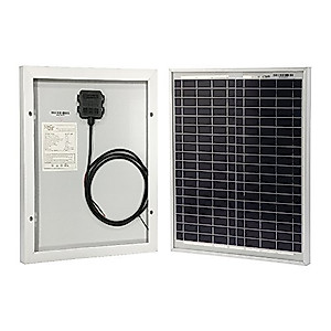 HQST Solar Panel 20W 12V High Efficiency Module Off Grid PV Power for Battery Charging, Boat, Caravan, RV and Any Other Off Grid Applications