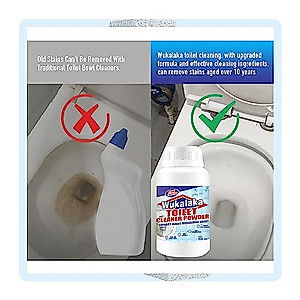 WUKALAKA Pumice Stone for Toilet Cleaning Bowl Stick, Pumice Stone Toilet Bowl Clean Brush, Powerfully Cleans Hard Water Rings, Calcium Buildup and Stains, Suitable for Cleaning Toilet, Bathroom