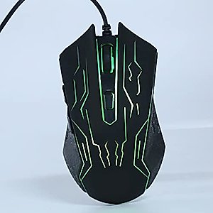 Zyyini OneHanded Keyboard Mouse Set, 35 Keys Single Hand Gaming Keyboard 7-Color Backlight Keyboard USB Ergonomic Mouse for Esports