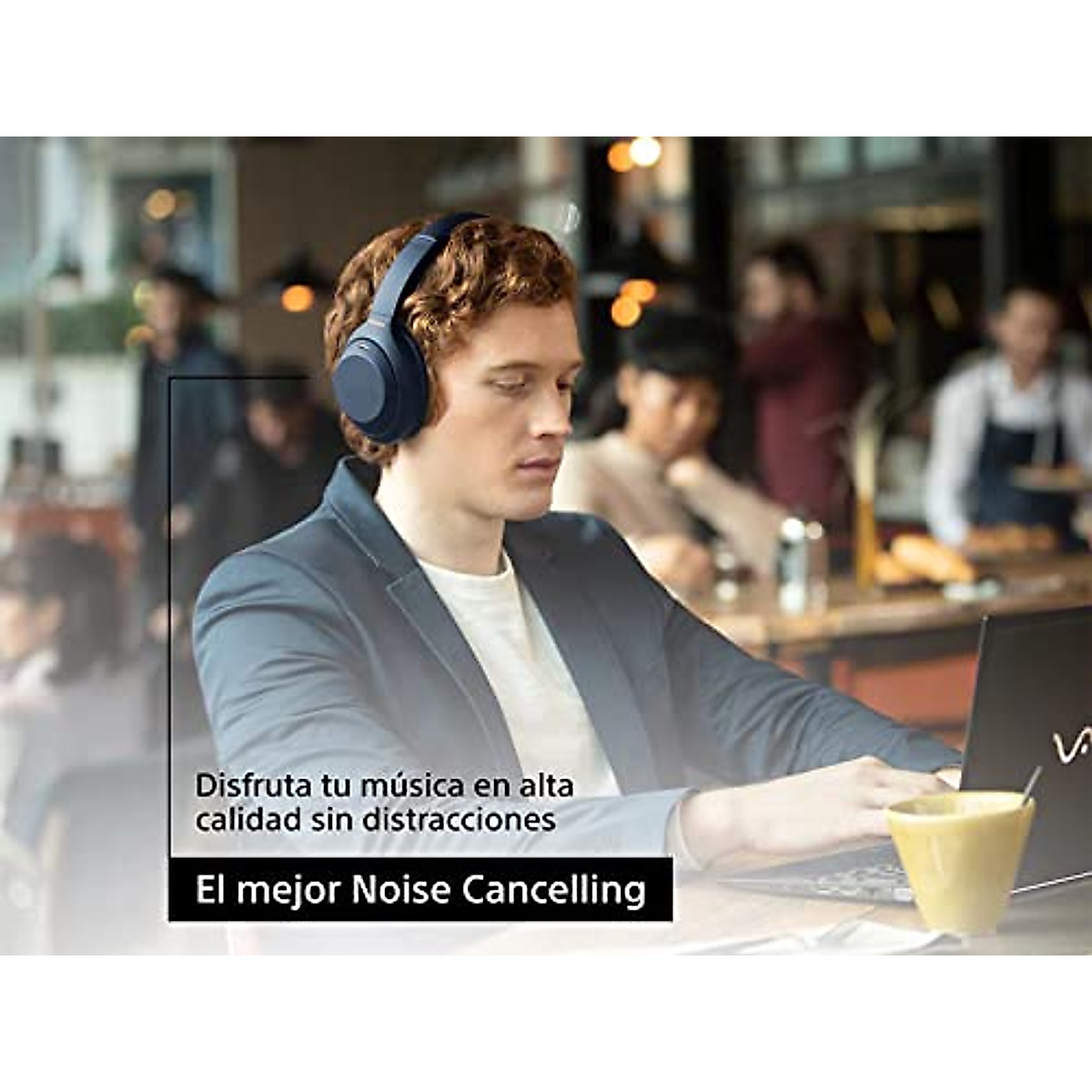 Sony WH-1000XM4 Wireless Premium Noise Canceling Overhead Headphones, Blue (Renewed)