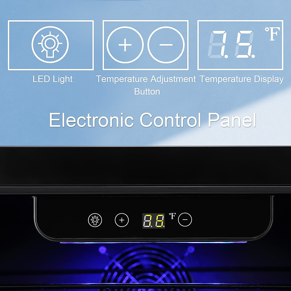 Antarctic Star 5.1 Cu.Ft Beverage Refrigerator,166 Can Wine Cooler,Low Noise,Transparent Glass Door, Efficient Cooling System with Safety Lock, for Home, Bar, Office, 24 Inch, Stainless Steel Silver