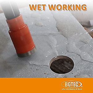 BGTEC Diamond Core Drill Bit, 2pcs 3/4" 20mm Hole Saw with 5/8-11 Thread Welded Diamond Wet Drilling for Marble, Granite, Artificial Stone, Ceramic Tile