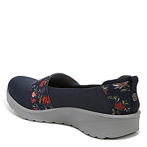 BZees Womens Gracie Slip On Navy Floral 7 M