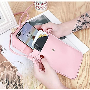 Pretty DS luxury Bag Cell Phone Purse Wallet with Credit Card,ID, Slots for all ladies., pink