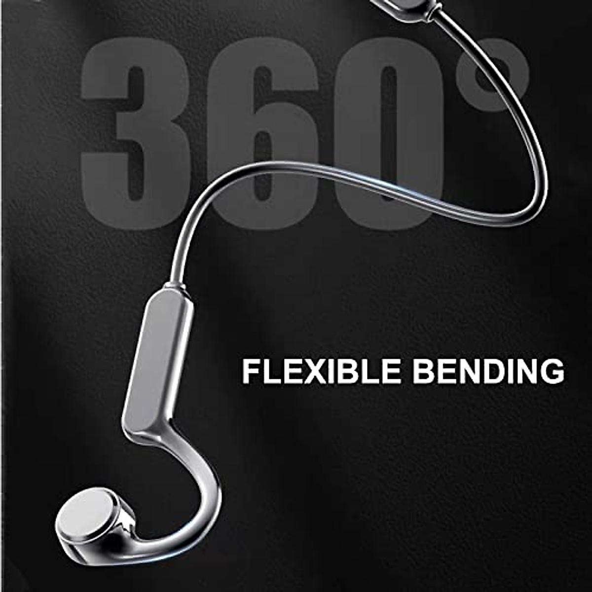 NVAHVA Bone Conduction Wireless Headphone, Open-Ear Bluetooth Headset fo Sports (Black)