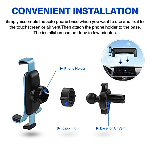 Autorder Car Phone Holder for Honda Accord 2018-2021 2022 Accessories Air Vent Screen Fixed Clip Cell Phone Mount Hands-Free 360 Degree Rotation