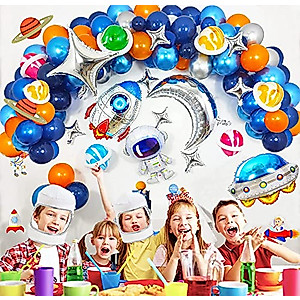Lyland Outer Space Balloons Garland kit Space Birthday Decorations Party Supplies for Boy Galaxy Space Theme Party Decorations Arch Kit for Kids Birthday Babyshower Universe Rocket Astronaut Set