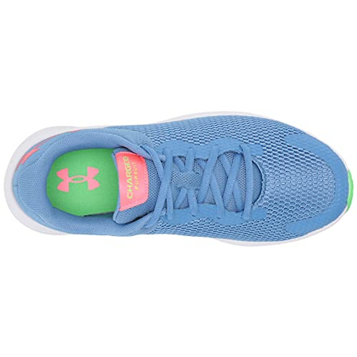 Under Armour Girls' Big Kid Grade School Charged Pursuit 2 BL, River (400)/White, 4.5
