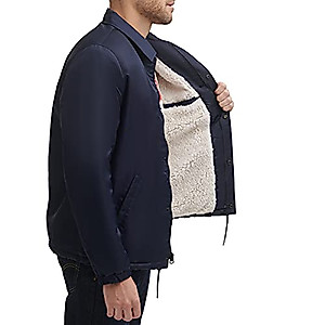 Levi's Men's Retro Coaches Jacket, Navy Sherpa Lined, XX-Large