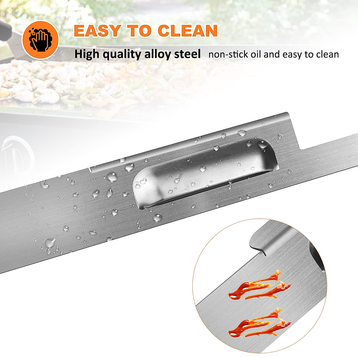 Wind Guard for Blackstone 28 Inch Griddle Stainless Steel Magnetic Wind Screen，Flat Top Grill Accessories，Compatible with Rear Grease Cup, Hood and Side Shelf