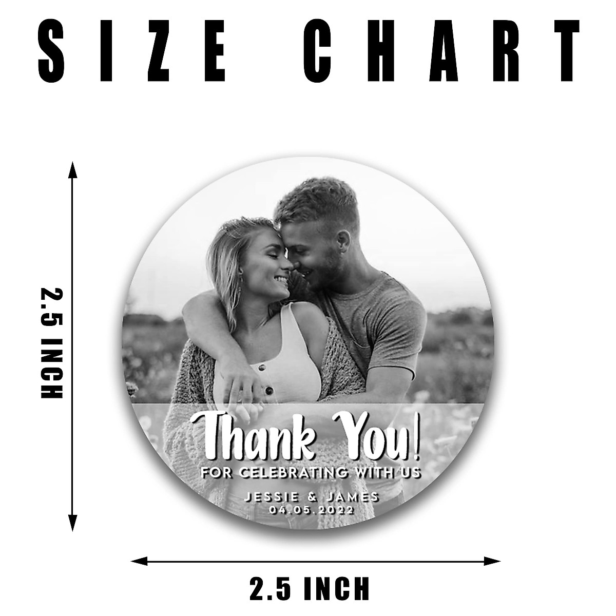 24pcs Personalized Wedding Stickers, Thank You for Coming Stickers, Thank You for Celebrating with Us Sticker, Wedding Stickers for Envelopes, Wedding Favors W44 (24 Pieces)