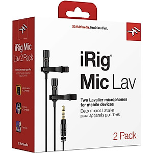 IK Multimedia iRig Mic Lav Compact Lavalier for Smartphones and Tablets (Two-pack)