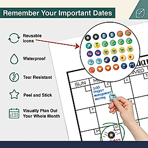 Large Dry Erase Wall Calendar - 36" x 96" - Undated Blank 2023 Reusable Yearly Calendar - Giant Whiteboard Year Poster - Laminated Office Jumbo 12 Month Calendar