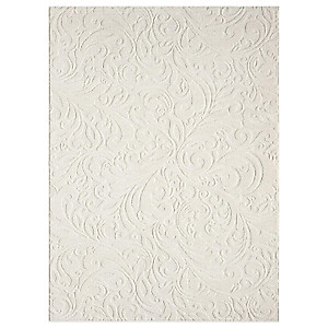 LUXE WEAVERS Grayson Collection 5808 Cream 8x10 Botanical Area Rug