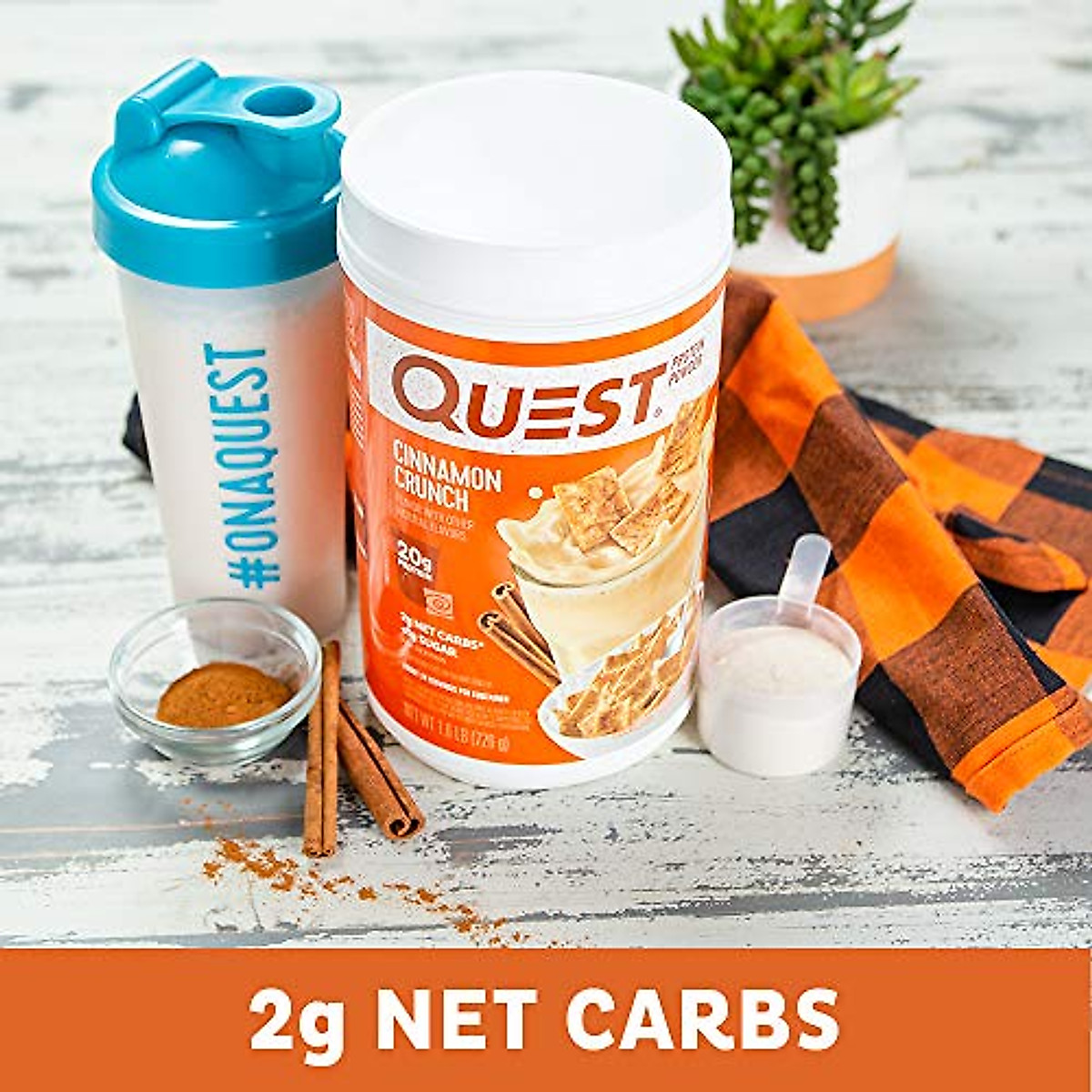 Quest Nutrition Cinnamon Crunch Protein Powder, High Protein, Low Carb, Gluten /Soy Free, 25.6 Ounce (Pack of 1)