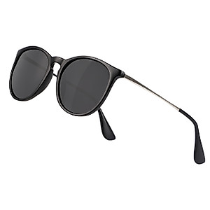 Yaserra Vintage Round Polarized Sunglasses for Women Men Classic Retro Trendy Designer Style Sun Glasses UV400 Protection