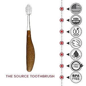 RADIUS - Source Toothbrush, Replacement-Head Technology and a Handle Made from Repurposed Materials, Colors May Vary (Super Soft, 1 Count)