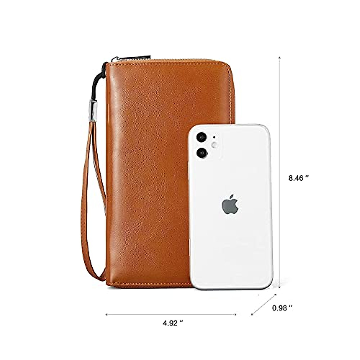 BROMEN Hobo Bags for Women Designer Shoulder Bucket Brown and Women Wallets Brown Bundle