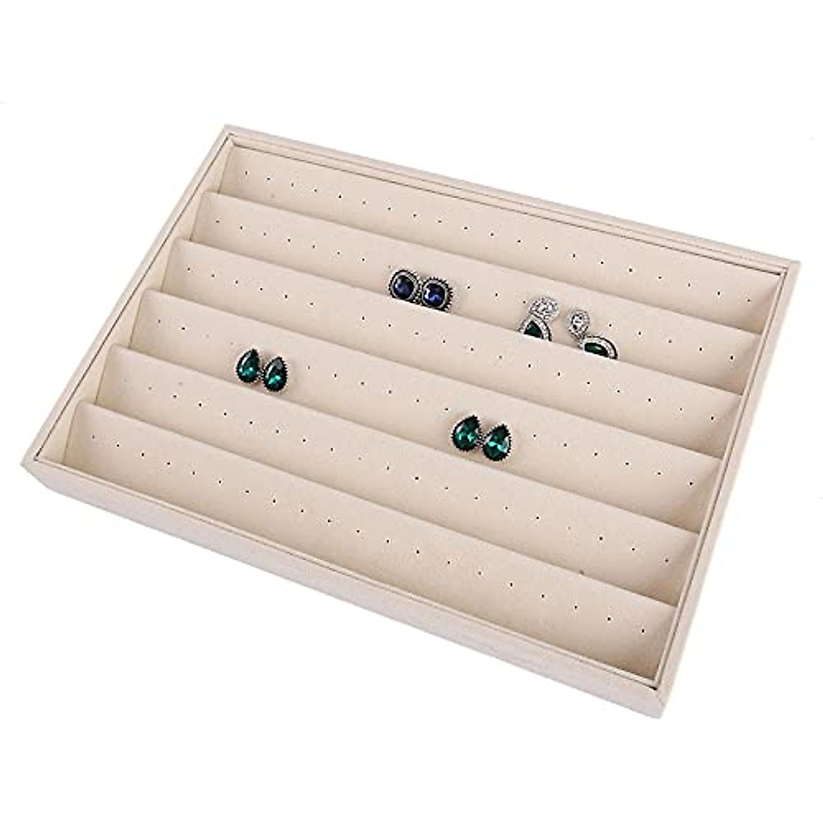 ZZYINH AN207 Flannel Jewelry Box Earrings Necklace Display Disc Multi-Function Jewelry Box Small Jewelry (Color : Stud Ear Box)