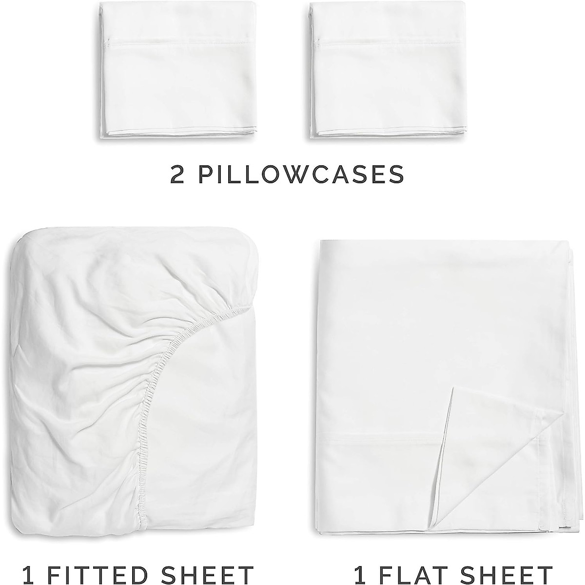 400 Thread Count Cotton Sheet Set - Full Size 100% Cotton Sheets - Easily Fits 8" to 16" Mattress - Silky-Soft, Wrinkle Free, Breathable and Comfy - Deep Pockets & Hotel Quality Bedding Set - White