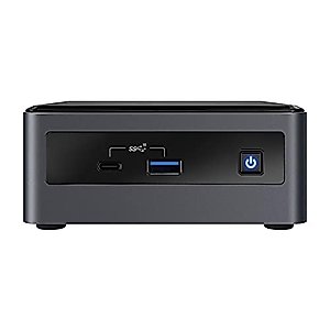 Intel NUC10 Mini PC, 10th Gen Intel i3-10110U, 8GB DDR4 SDRAM, 256GB PCIe NVMe M.2 SSD, Intel UHD Graphics, Wi-Fi 6, Bluetooth, HDMI, USB-C, Windows 10 Enterprise, Black