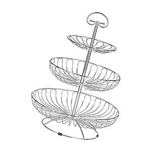 Milageto Detachable Metal Wire Fruit Bowl Banana Hanger for Bathroom Home