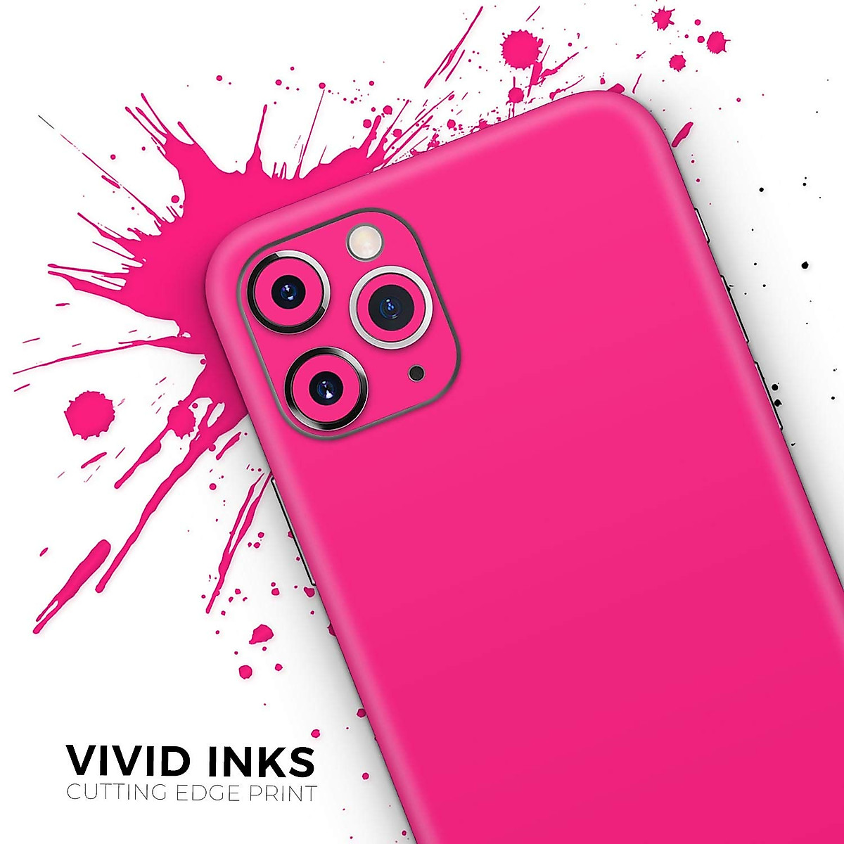 Design Skinz Solid Pink V2 - DesignSkinz Protective Vinyl Decal Wrap Skin Cover Compatible with The Apple iPhone 11 Pro (Full-Body, Screen Trim & Back Glass Skin)