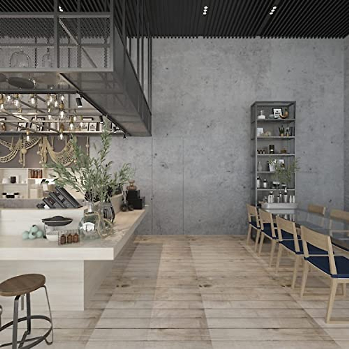 3YECAO 16"×591" 3D Concrete Wallpaper Peel and Stick Large Light Grey Faux Concrete Cement Contact Paper Vinyl Stained Matte Textured Self Adhesive Wall Paper Bedroom Bathroom Basement