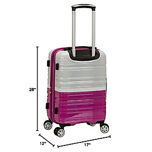 Rockland Melbourne Hardside Expandable Spinner Wheel Luggage, Two Tone White, 2-Piece Set (20/28)